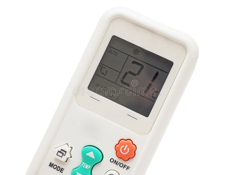 Air Conditioner Remote Controller Isolated on White Stock Image - Image ...