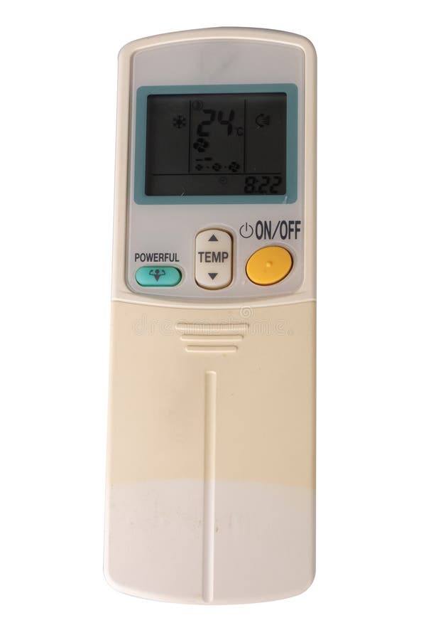 Air Conditioner Remote Isolated on White Background Stock Photo - Image ...