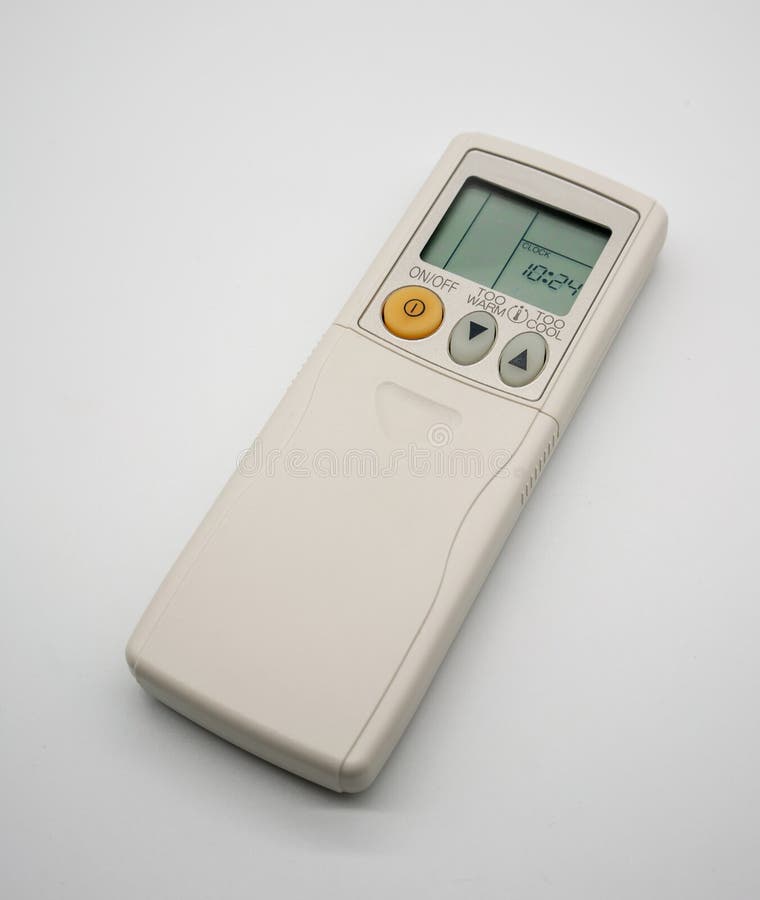 Air Conditioner Remote Isolated on White Background Stock Photo - Image ...