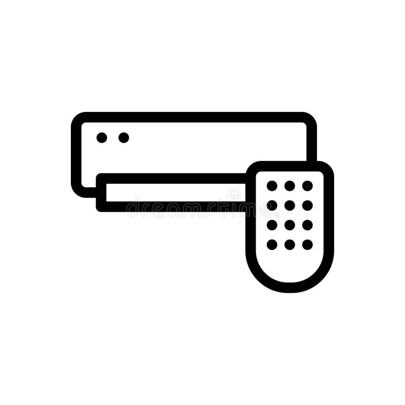 Conditioner Remote Control Icon Flat Isolated Vector Stock Vector ...