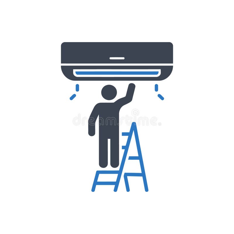 Air Conditioner Repair Icon Stock Vector - Illustration of symbol ...