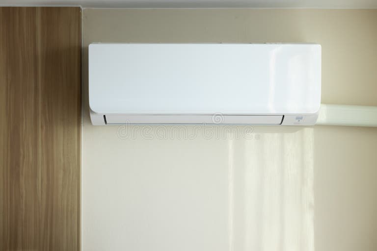 Air Conditioner in Room for Cool Climate Stock Photo - Image of ...
