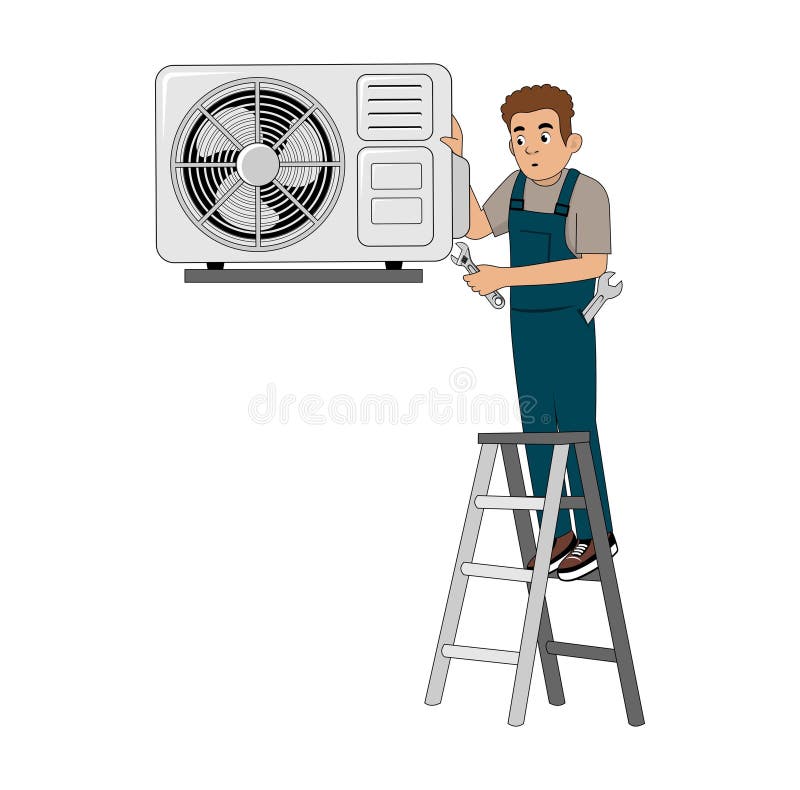 Air Conditioner Cartoon Stock Illustrations – 3,114 Air Conditioner ...