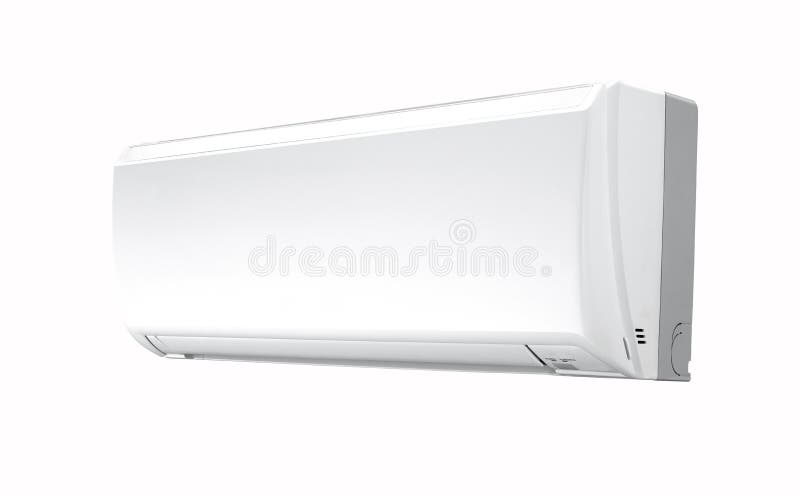 Air Conditioner Wall Unit On A The Side Of A House Stock Photo - Image ...