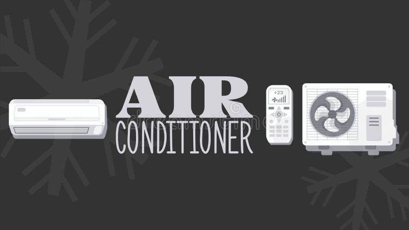 Split Air Conditioner House System Stock Illustrations – 1,379 Split Air Conditioner House ...