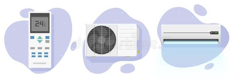 Air Conditioner Split System Flat Vector Graphic Design Illustration ...