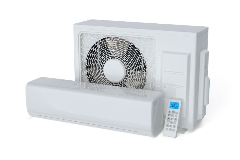 Air Conditioner System Isolated Stock Illustration - Illustration of ...