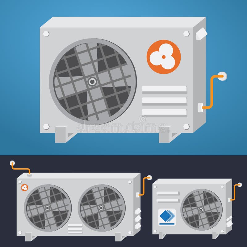 Air Conditioner System. Vector Illustration. Stock Vector ...