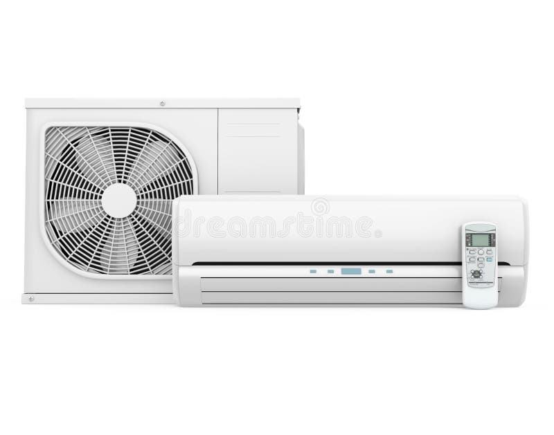 Air Conditioner Unit Isolated Stock Illustration - Illustration of ...
