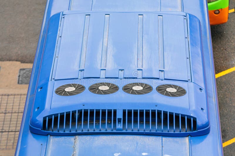 Coach Air Conditioner stock photo. Image of blue, flow - 158153306