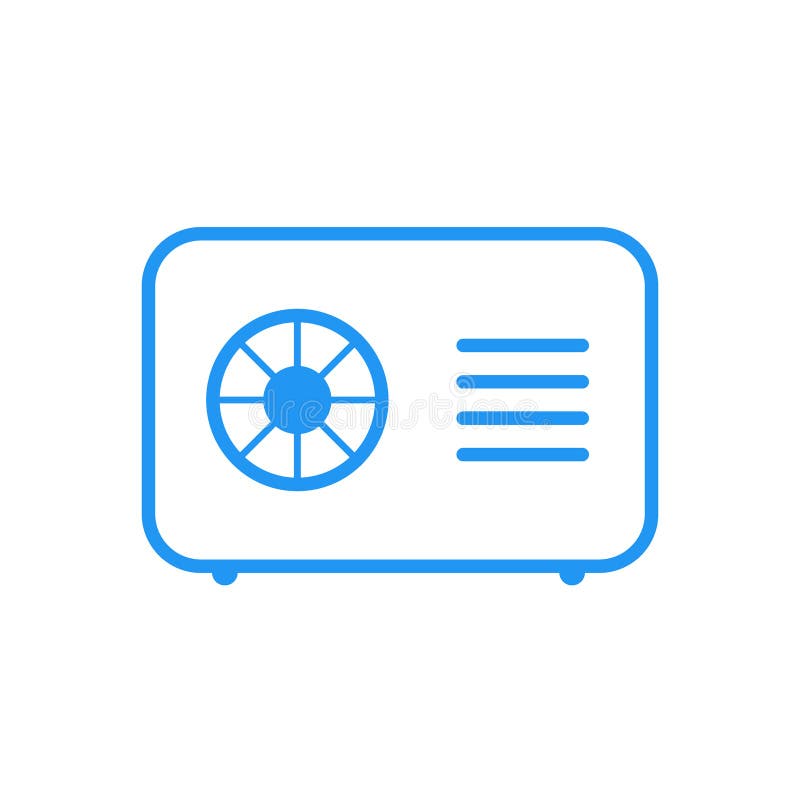 Air Conditioner Vector Symbol Stock Vector - Illustration of heat, icon ...