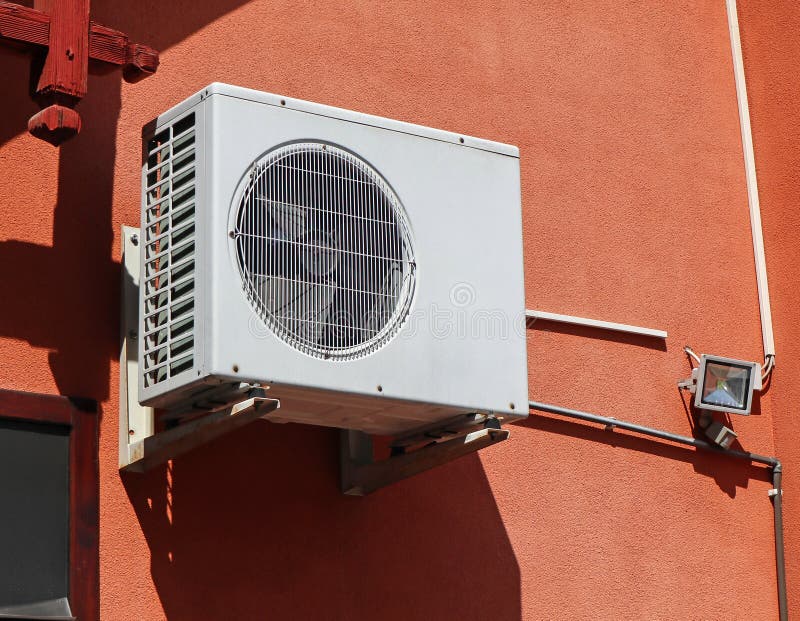 Air Conditioner on the Wall of a Building Stock Image - Image of ...
