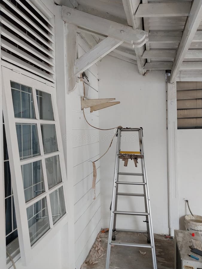 Air Conditioners Ready To Install and a White House Stock Image - Image ...