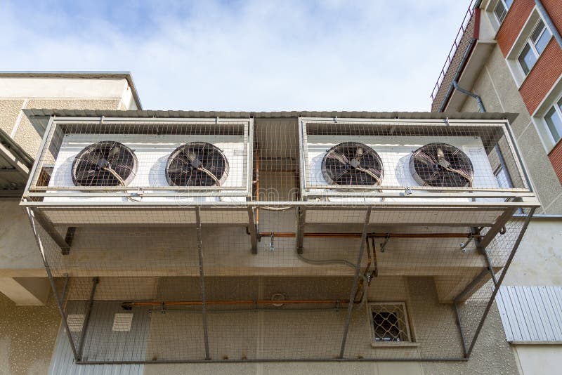 Air Conditioners on the Wall Stock Photo - Image of cool, energy: 116354220
