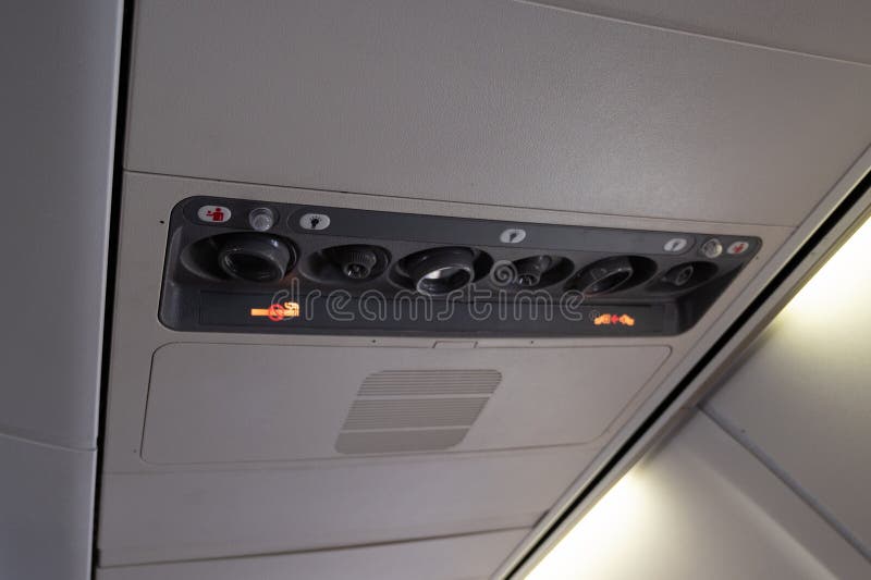 Air Conditioning in an Airplane Stock Image - Image of vehicle, plane ...