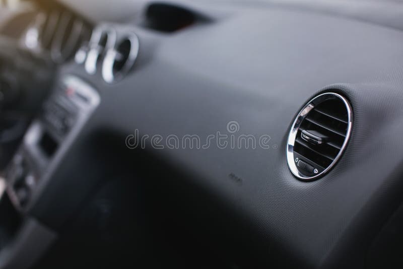Air Conditioning Button Inside a Car. Climate Control AC Unit in the ...