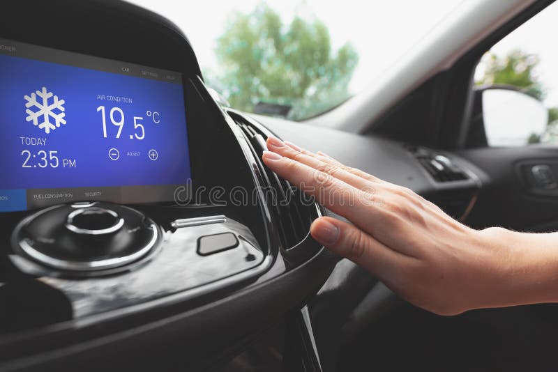 Air Conditioning in the Car. Cold Air Stock Photo - Image of adjust ...