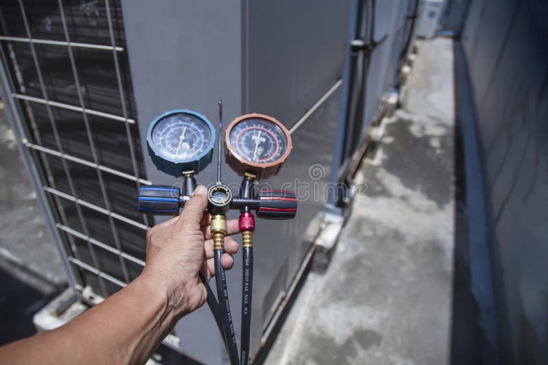 Air Conditioning Check Service Leak Detection Add Refrigerant Stock ...