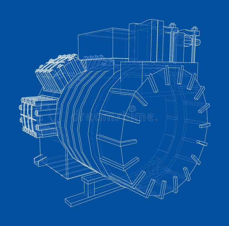 Air Conditioning Compressor. Vector Stock Vector - Illustration of ...
