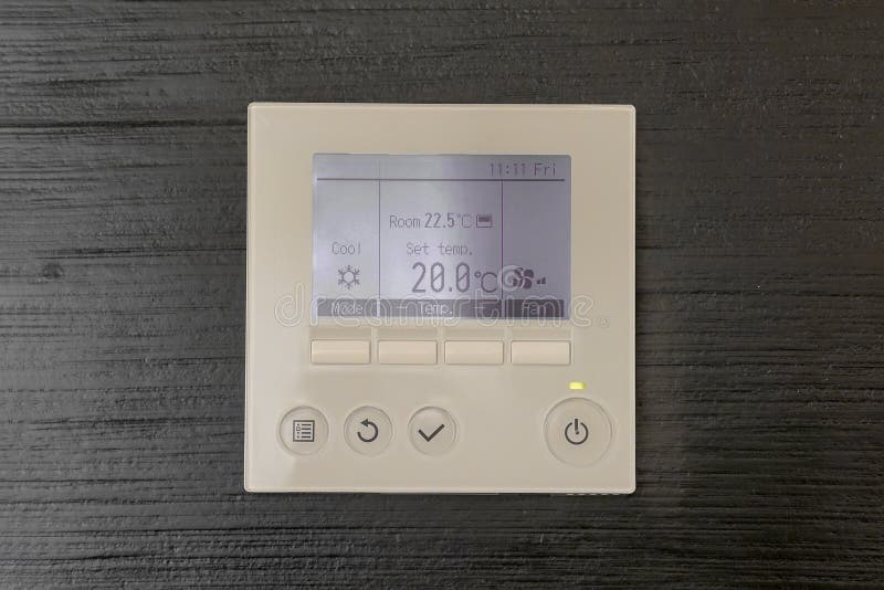 An Air Conditioning Control Panel. Stock Photo - Image of buttons ...