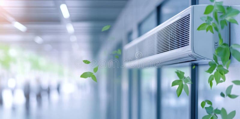 Air Conditioning Cools with Fresh Greenery, Environmental Focus and ...