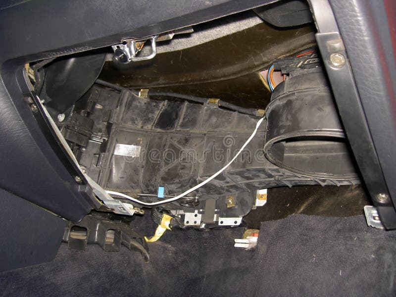 Air Conditioning Distribution Under the Car Dashboard Stock Photo ...