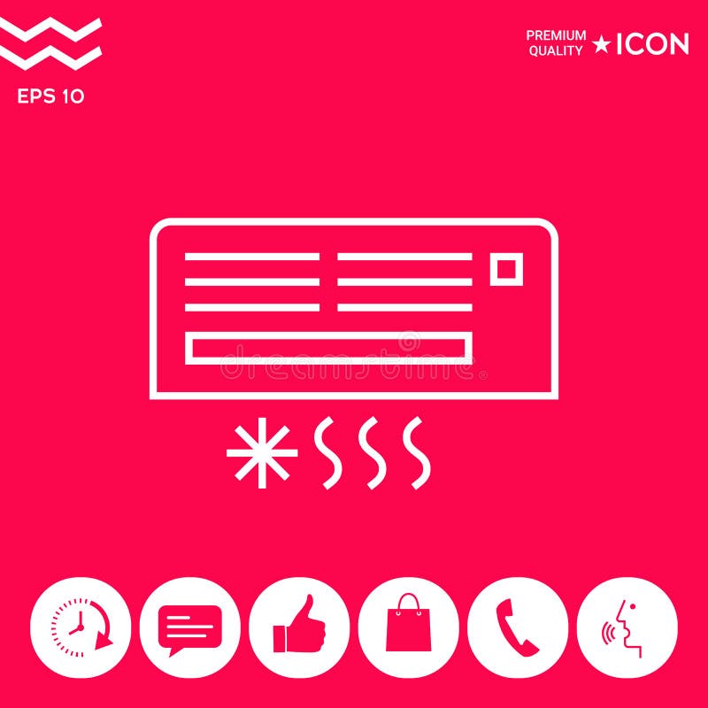 Air conditioning icon stock vector. Illustration of control - 119973742