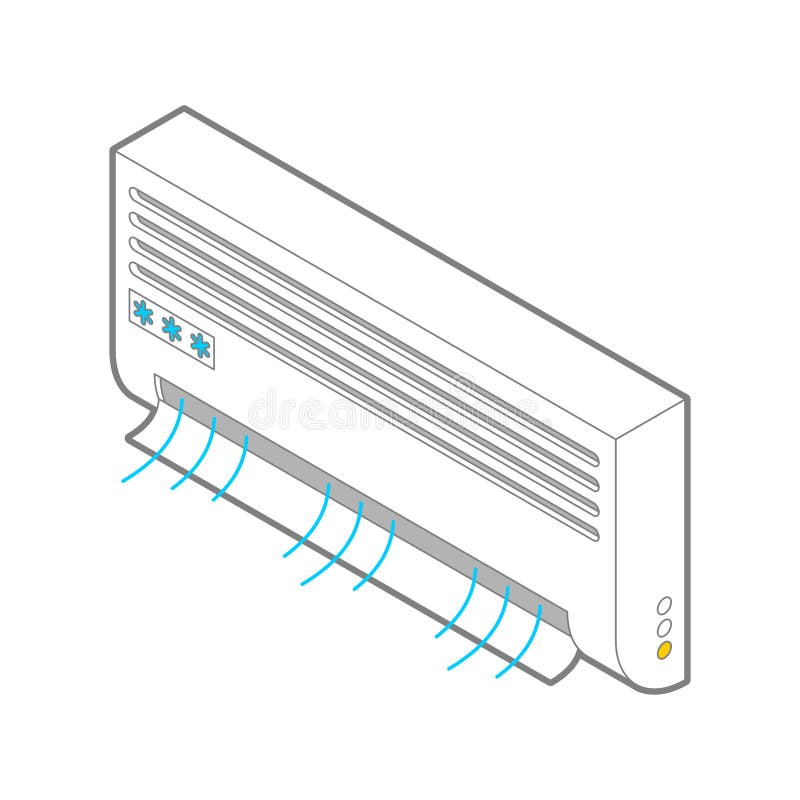 Air Conditioning Isolated. Cold Air System Stock Vector - Illustration ...