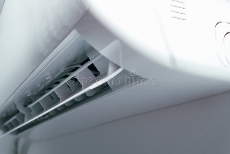 Air Conditioning Isolated on White Background. Modern Indoor Blocks of ...