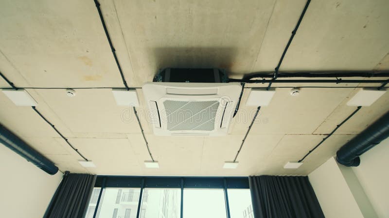 Air Conditioning Located on the Ceiling of the Office Space. Room ...