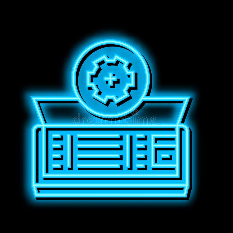 Air Conditioning Maintenance Neon Glow Icon Illustration Stock Vector ...