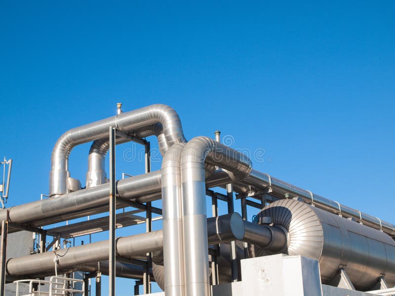 Air Conditioning Pipe and System Stock Image - Image of heat, pipe ...