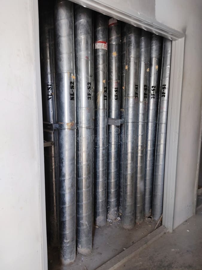 Distribution of Air Conditioning and Ventilation Stock Image - Image of ...