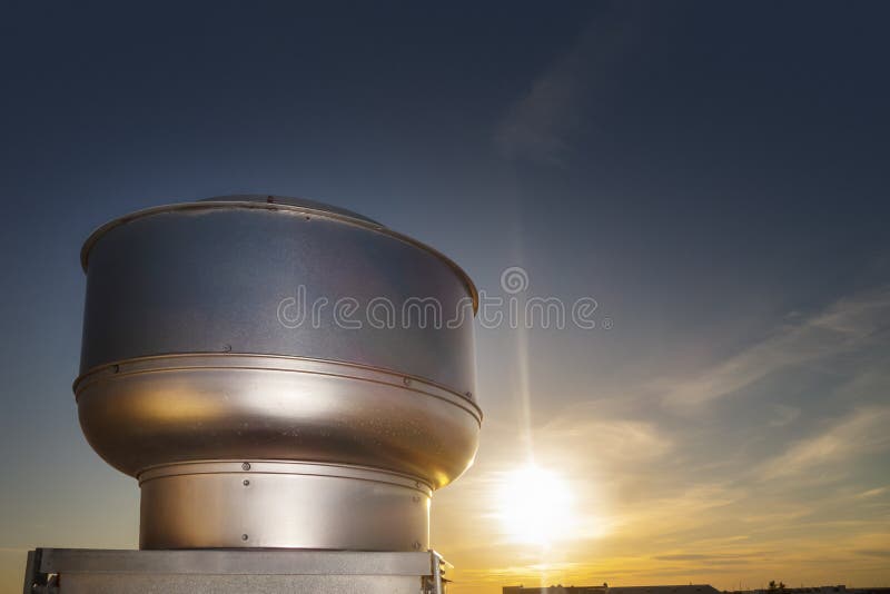 AC Unit Stack on a Rooftop on a Sunrise Sunset Stock Photo - Image of ...