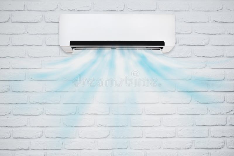 Air Conditioning and a Stream of Fresh Cold Air Stock Illustration ...