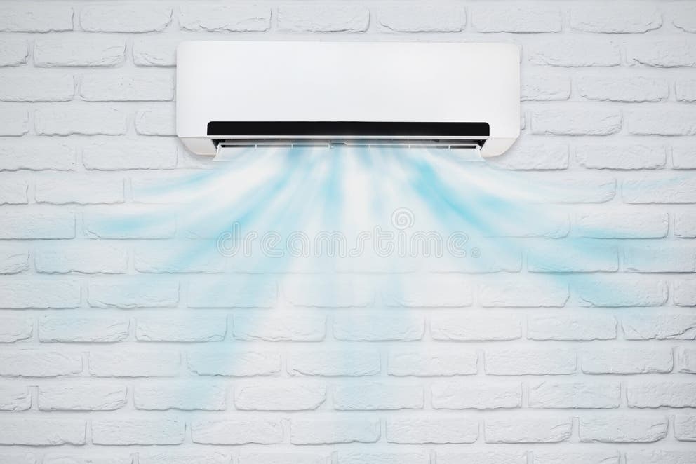 Air Conditioning and a Stream of Fresh Cold Air Stock Illustration ...