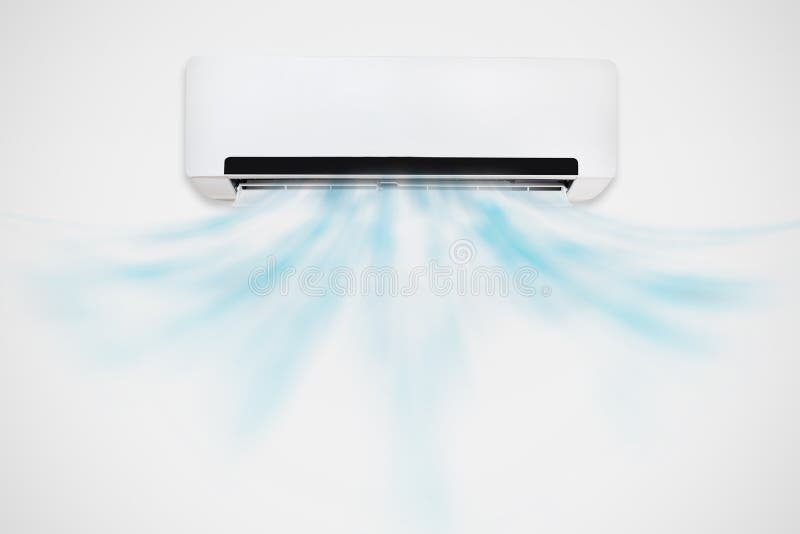 Air Conditioning and a Stream of Fresh Cold Air Stock Illustration ...