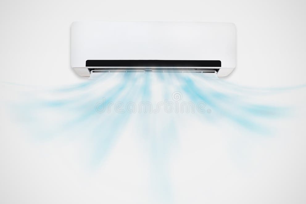 Air Conditioning and a Stream of Fresh Cold Air Stock Illustration ...