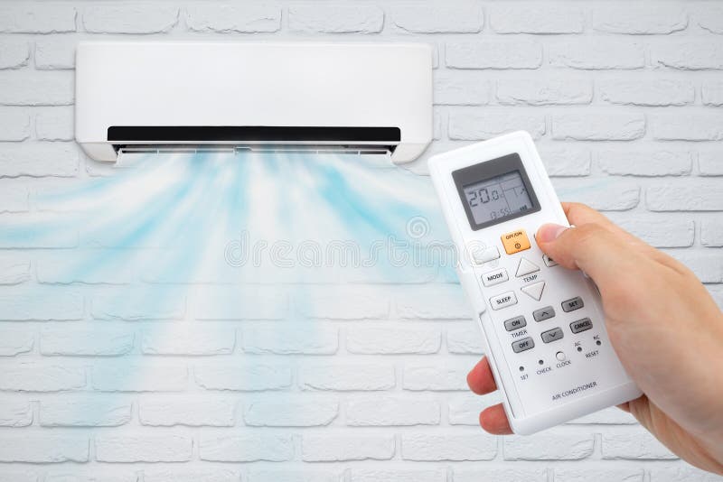 Air Conditioning and a Stream of Fresh Cold Air Stock Photo - Image of ...