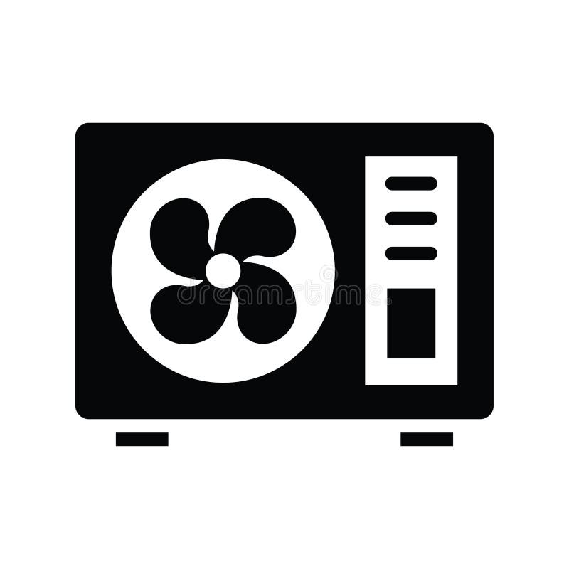 Outdoor Unit Vector Solid Icon Design Illustration. Stock Vector ...
