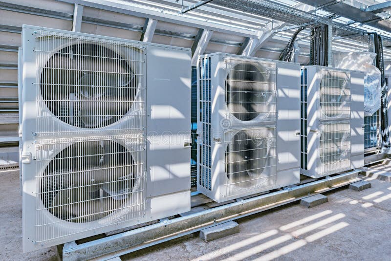 Air conditioning system. stock photo. Image of machine - 124780786