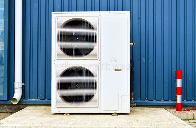 Air Conditioning System with Two Big Fans Stock Image - Image of ...