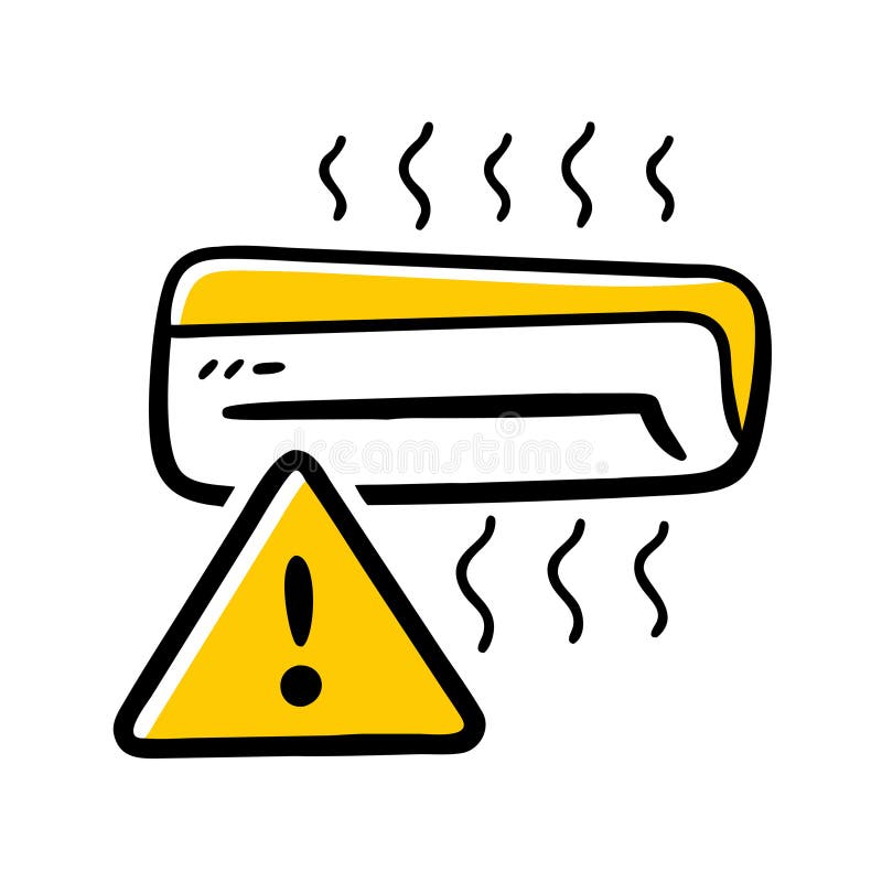 Air Conditioning Unit is Depicted with Wavy Lines Indicating Heat ...