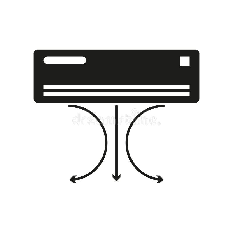Air Conditioning Unit Icon. Climate Control Vector Symbol. Cool Airflow ...