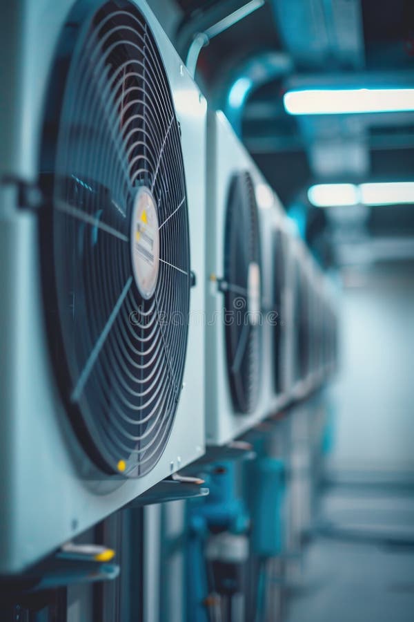 Air Conditioning Units in Building Stock Image - Image of generated ...
