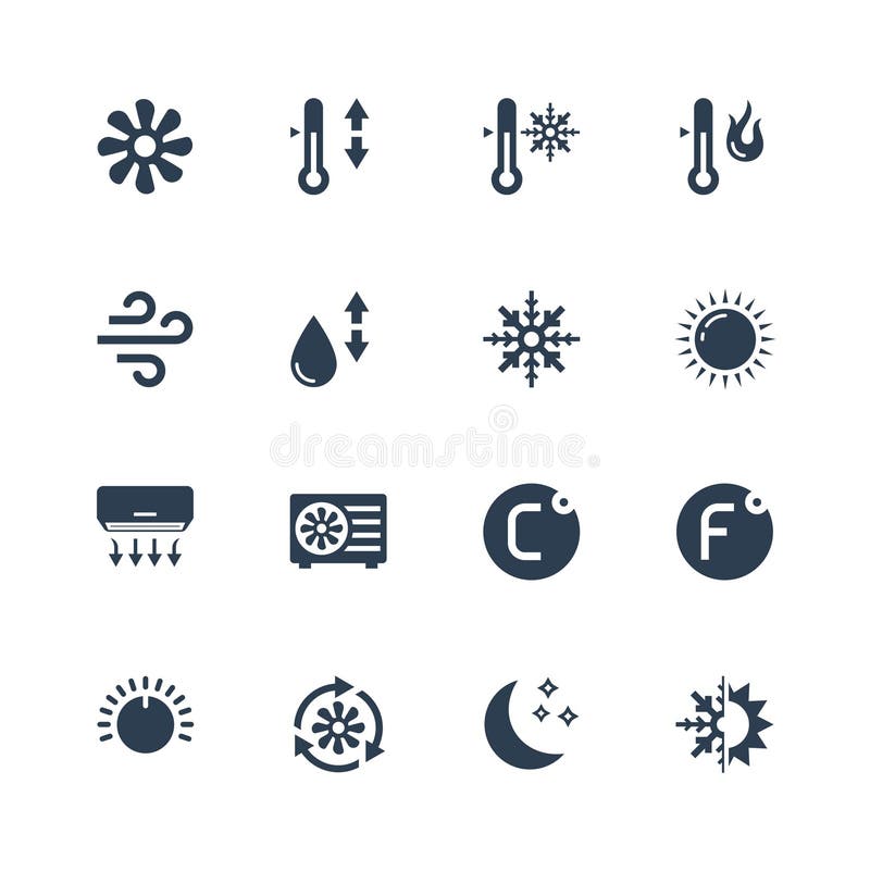 Air Conditioning Icon in Simple Design. Vector Illustration Stock ...