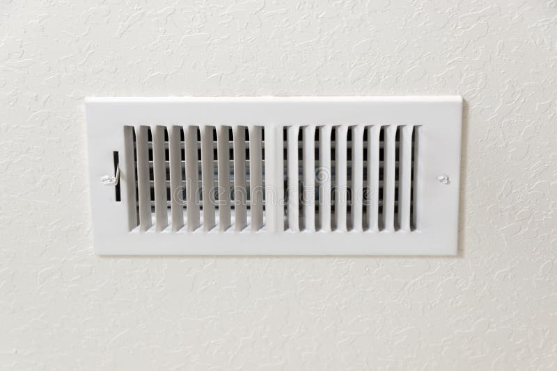 Air Conditioning Vent in Textured Wall Background with Copy Space Stock ...
