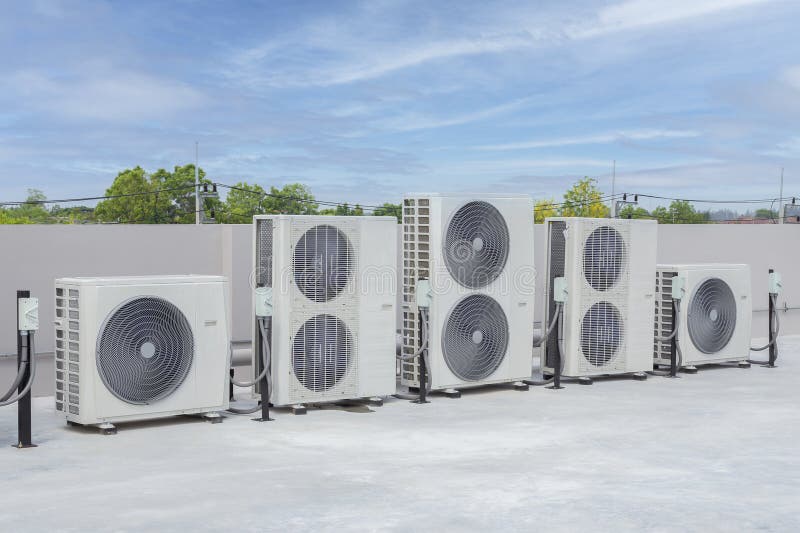 Air Conditioning and Ventilation Systems are Installed on the Roof of ...