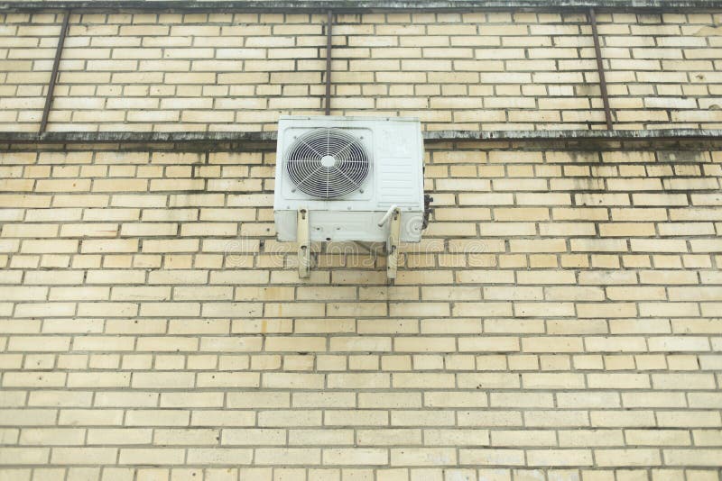 Air Conditioning on Wall. Air Cooling System Stock Photo - Image of ...