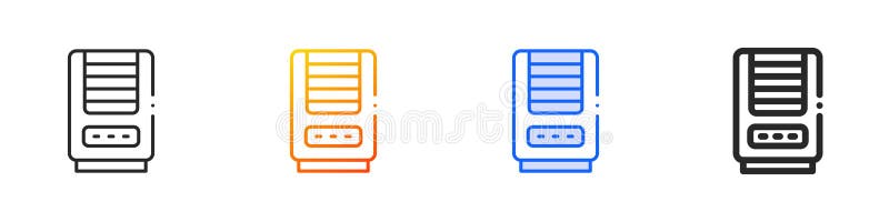 Air Cooler Icon.Thin Linear, Gradient, Blue Stroke and Bold Style Design Isolated on White ...